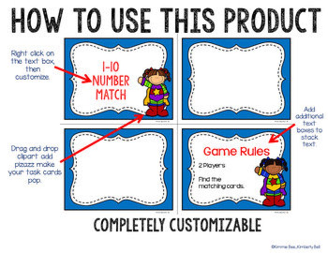 Editable Task Card Set Template With Student Answer Sheet - Etsy