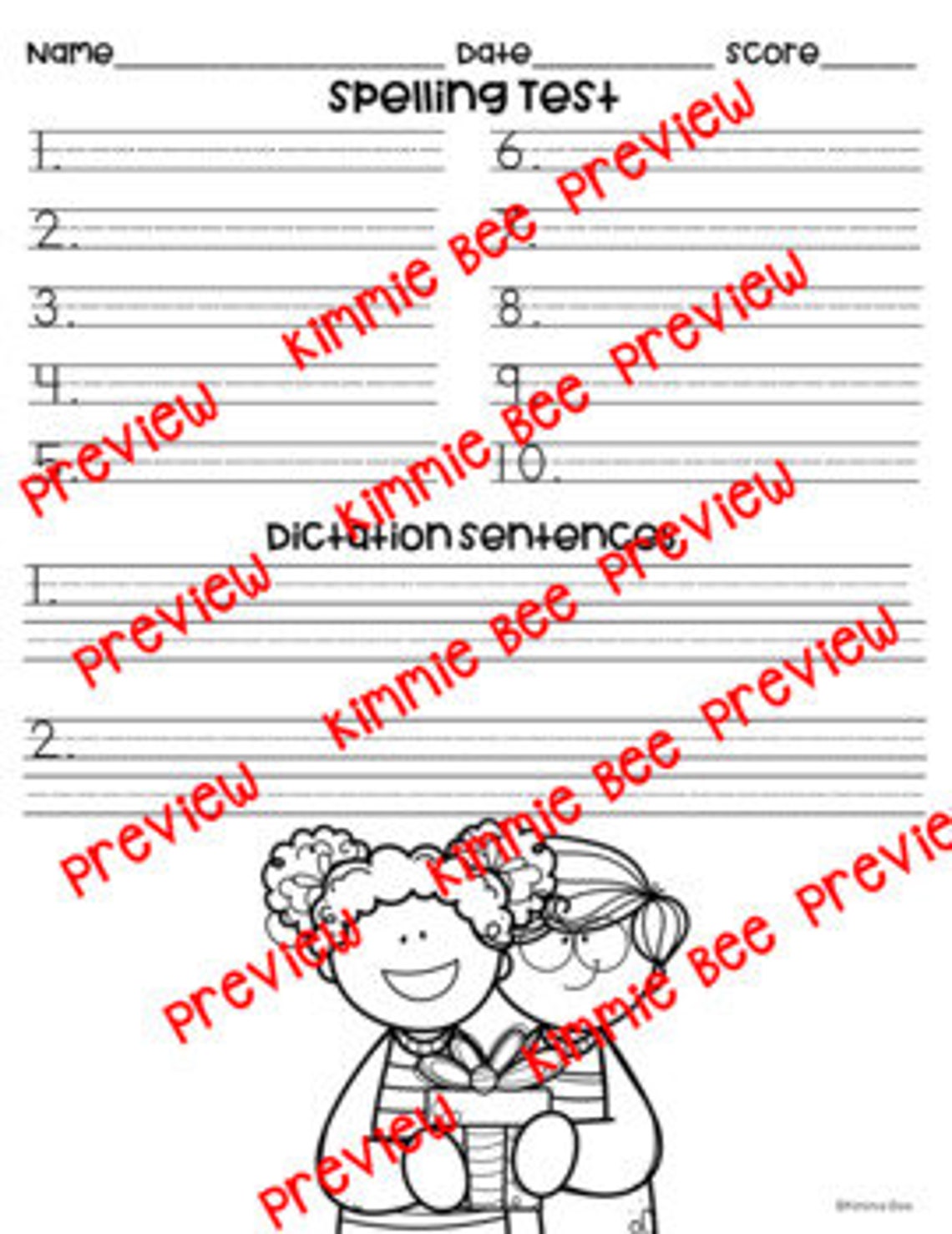 Spelling Test Printable Sheets and Data Tracker - Etsy Canada