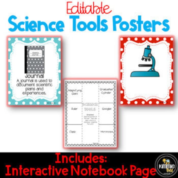 Editable Science Tools Posters | Etsy