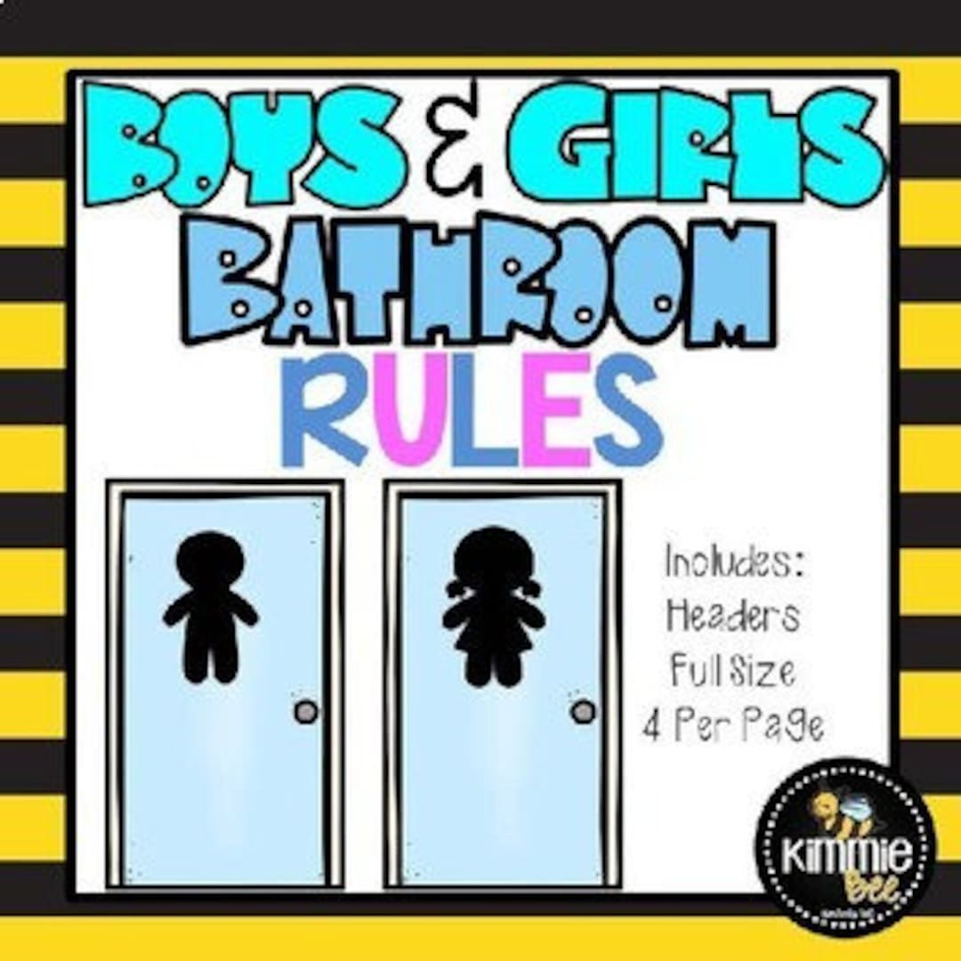 School Bathroom/restroom Rules Posters - Etsy