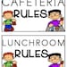 School Lunchroom/cafeteria Rules Posters - Etsy