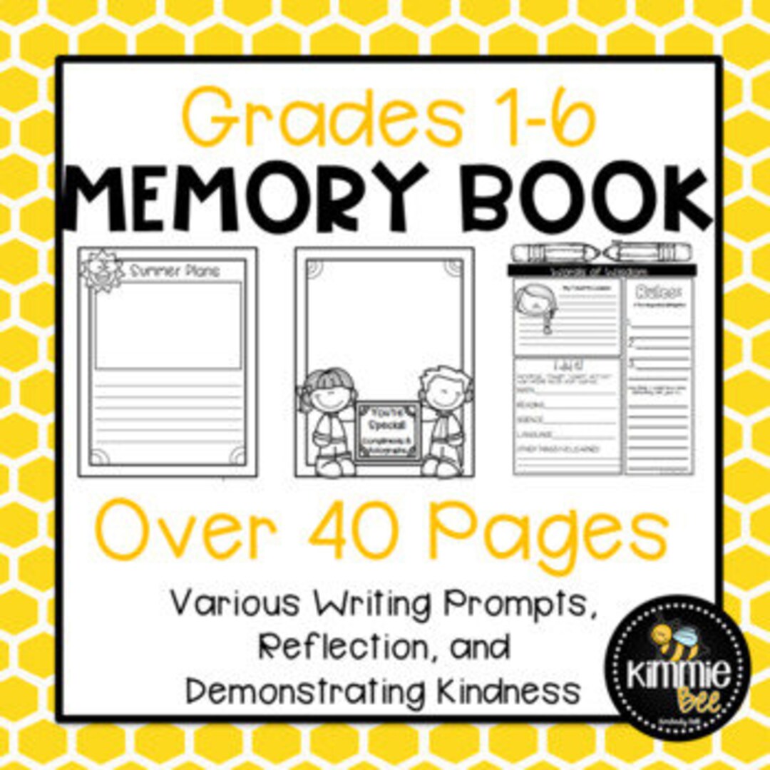 End of Year Coloring Page Cover Memory Book Activity - Etsy