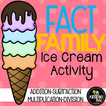 Math Fact Family Ice Cream Activity - Etsy