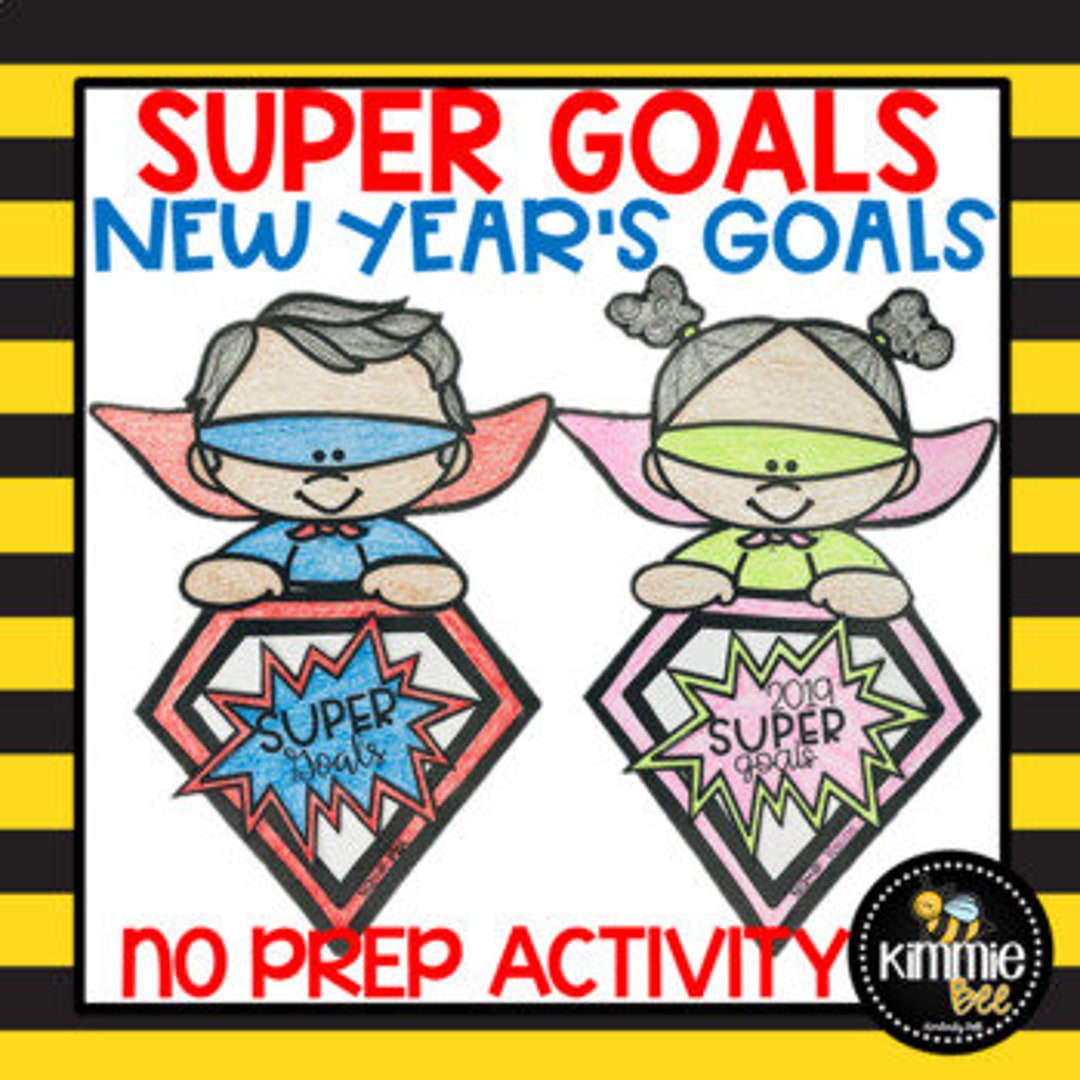 New Year's Goal Setting No Prep Craft Bulletin Board Display - Etsy