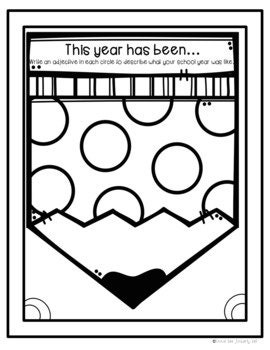 End of Year Coloring Page Cover Memory Book Activity - Etsy
