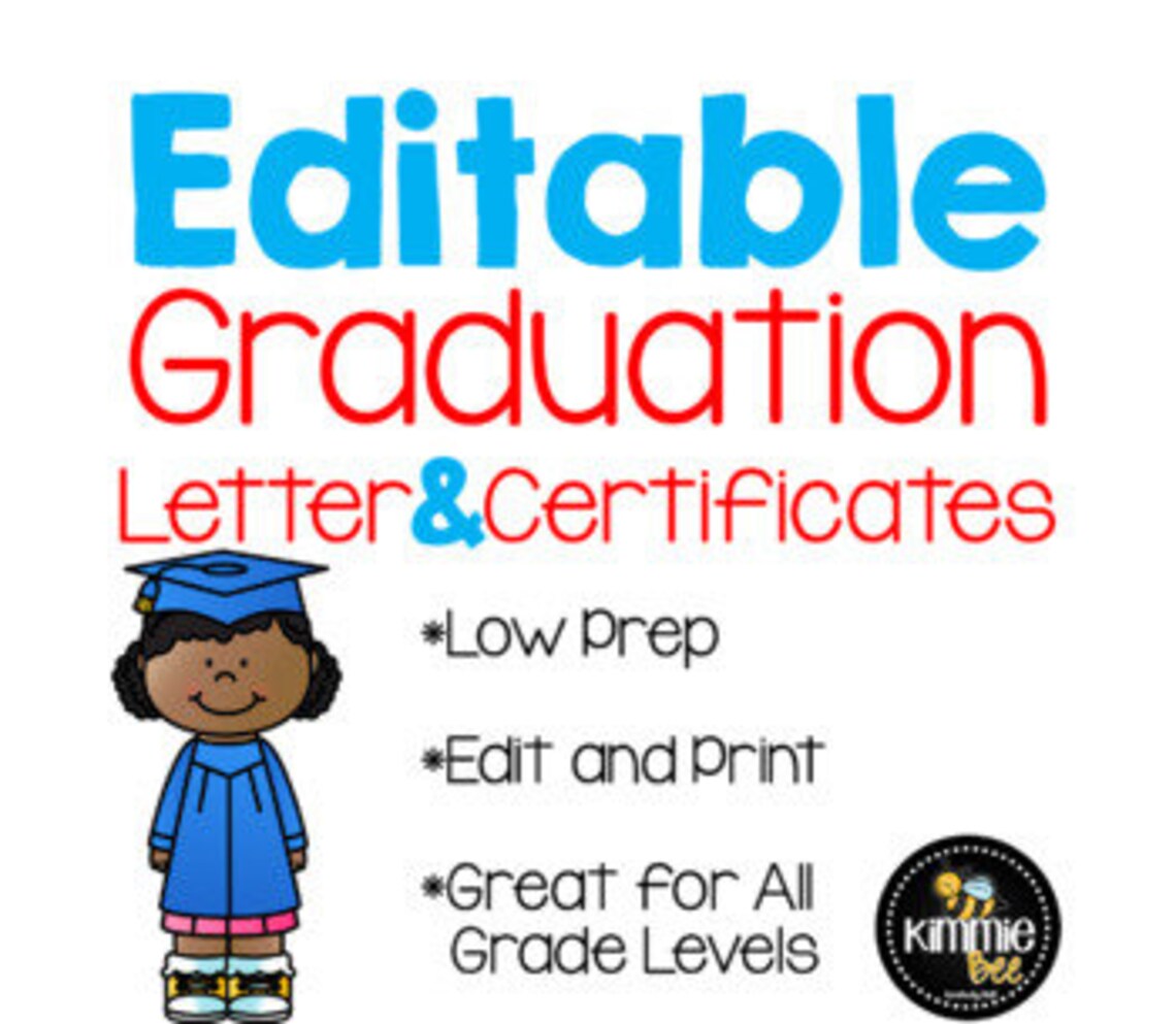 Editable Graduation Invitation Letter Certificates - Etsy