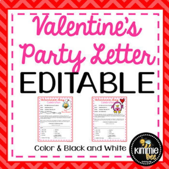 Carta Para Una Fiesta En El Aula Por El Día De San Valentín