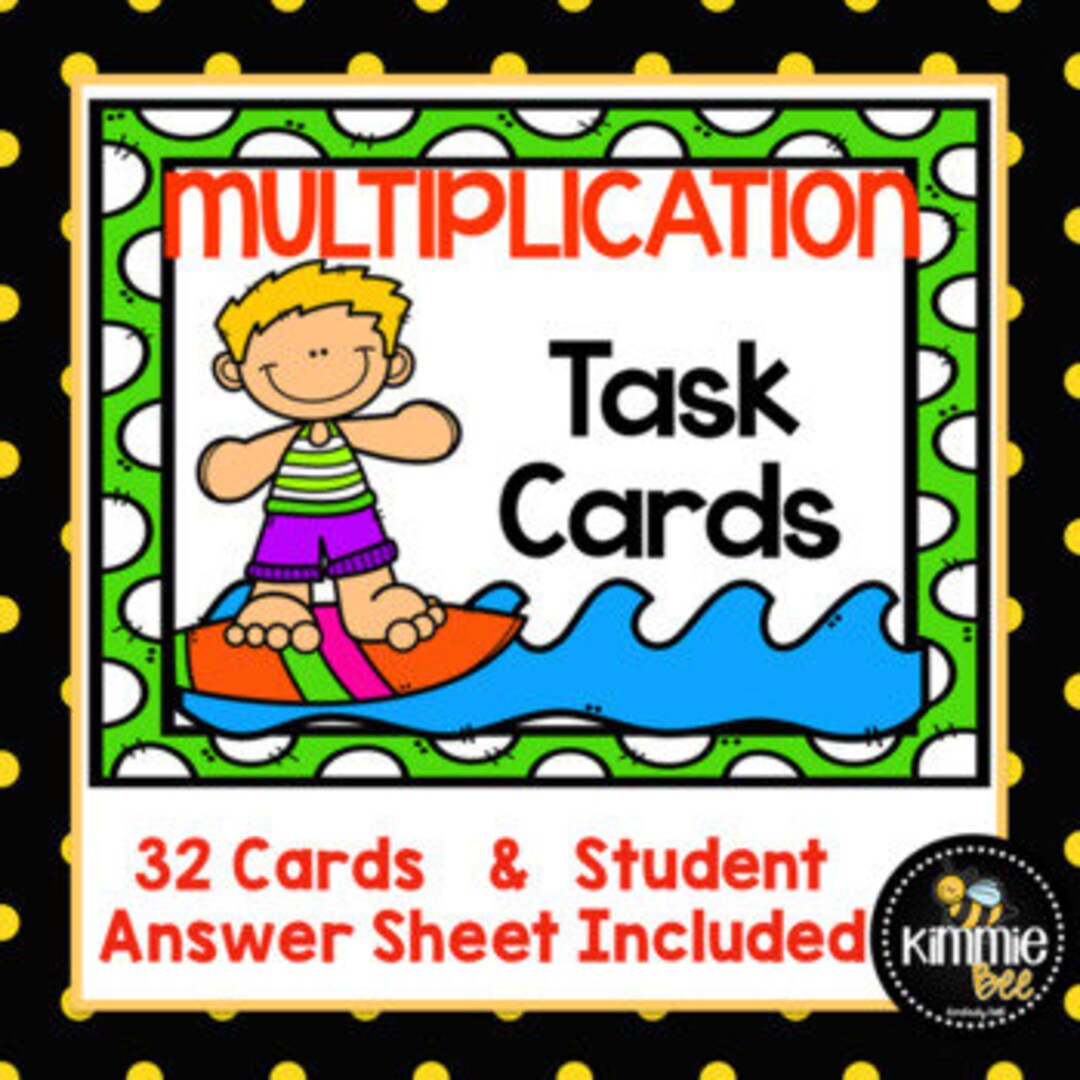 Multiplication Task Cards Summer Theme - Etsy