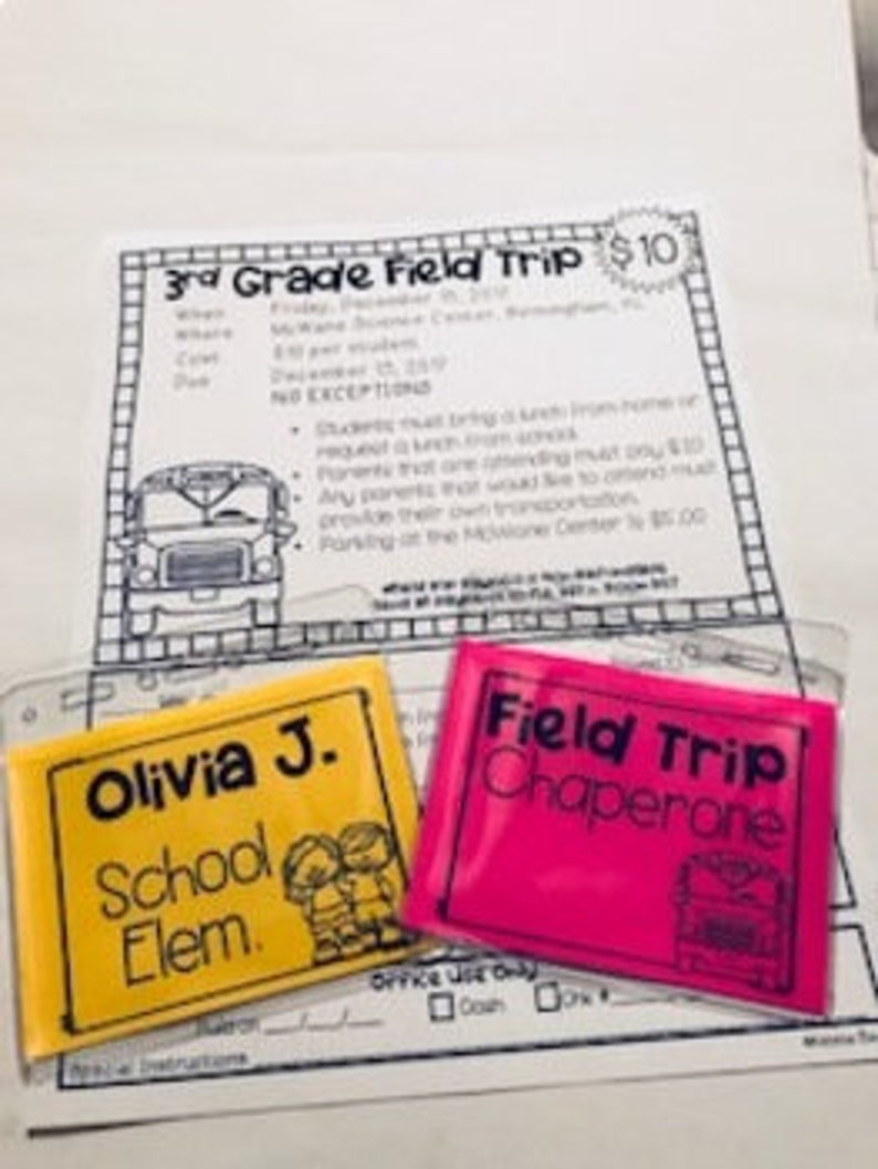Editable Field Trip Letter and Forms - Etsy