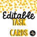 Editable Task Card Set Template With Student Answer Sheet - Etsy