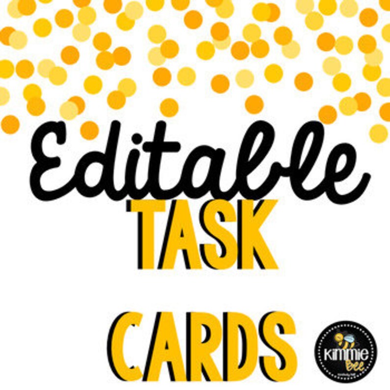 Editable Task Card Set Template With Student Answer Sheet - Etsy