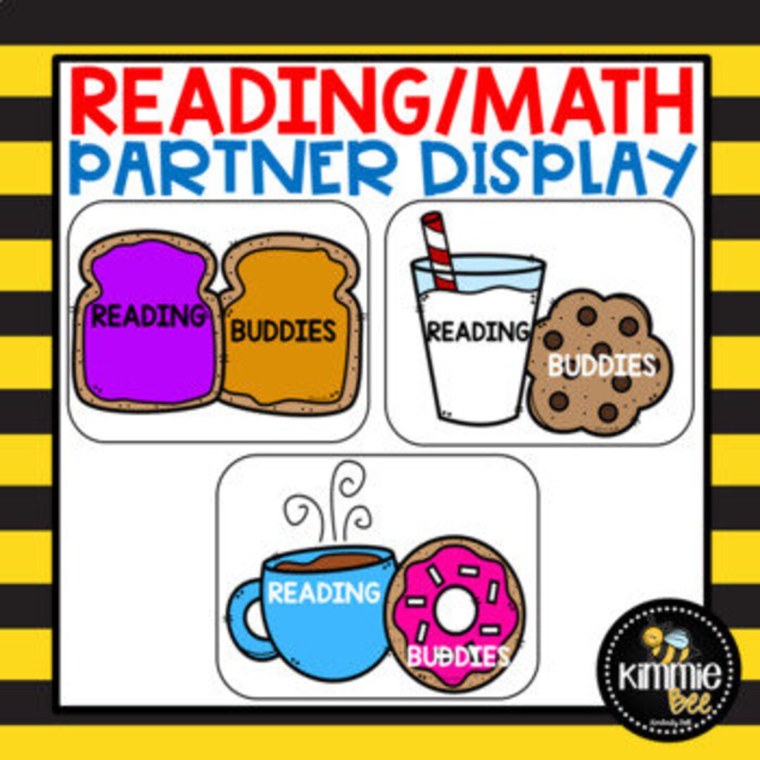 Reading and Math Partner Bulletin Board Class Decor - Etsy