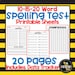 Spelling Test Printable Sheets and Data Tracker - Etsy Canada