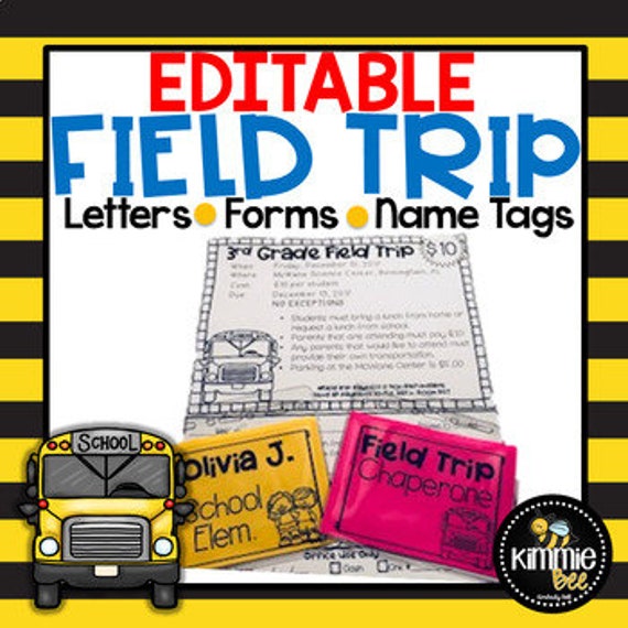 Editable Field Trip Letter and Forms - Etsy