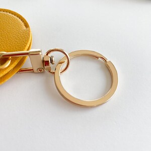 Personalised Keyring/keychain - Round/circle/gift /PU Leather /custom ...