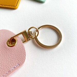Personalised Keyring/keychain - Square/ Gift / PU Leather/ Rectangle ...
