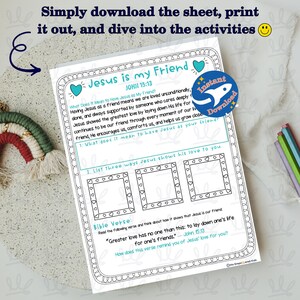 Jesus is My Friend Kids Activity Set for Elementary Bible School ...