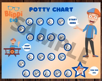 Blippi Sticker Chart - Etsy Singapore