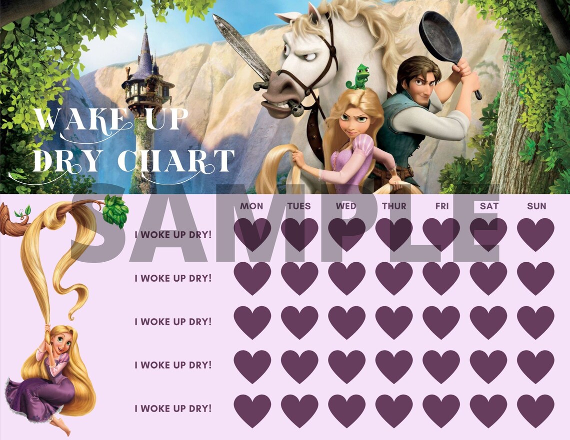 Rapunzel Chart | Rapunzel Reward Chart | Toddler Potty Training Chart ...