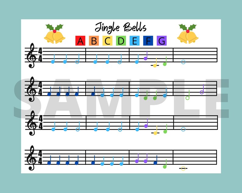 Learn Piano Music Sheets // Beginner Music Notes // Colour Piano Tab ...