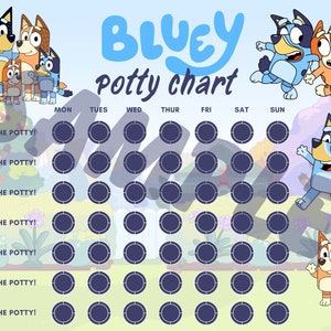 A4 Bluey Potty Chart | Bluey Reward Chart | Toilet Training | Potty ...