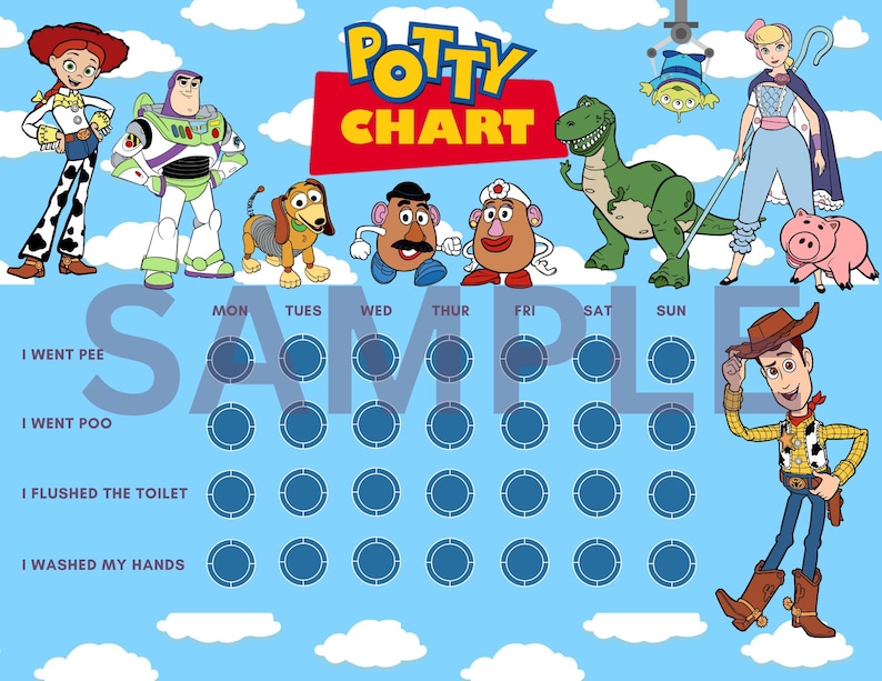 Toy Story Chart | Toy Story Reward Chart | Toddler Potty Training Chart ...