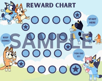 Customizable Printable Bluey Toilet Training Chart | Toilet Training ...