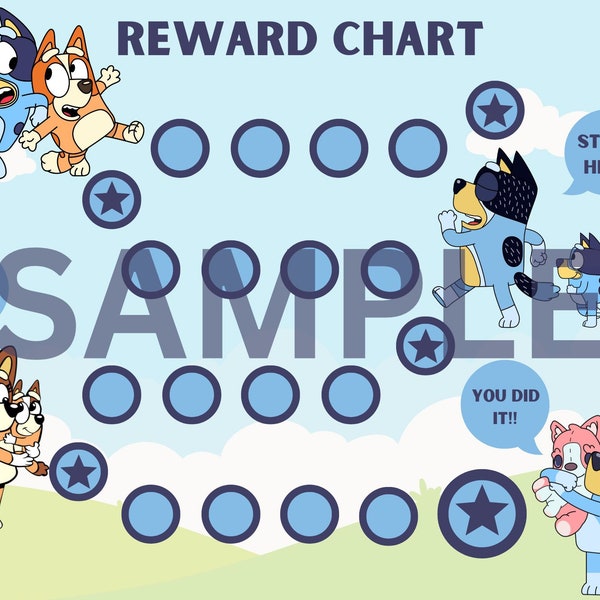 Bluey Sticker Chart Toilet - Etsy