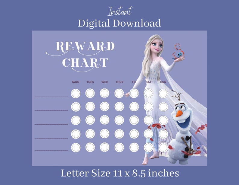 Frozen Potty and Reward Charts | Elsa and Anna (PDF Digital File) - Etsy