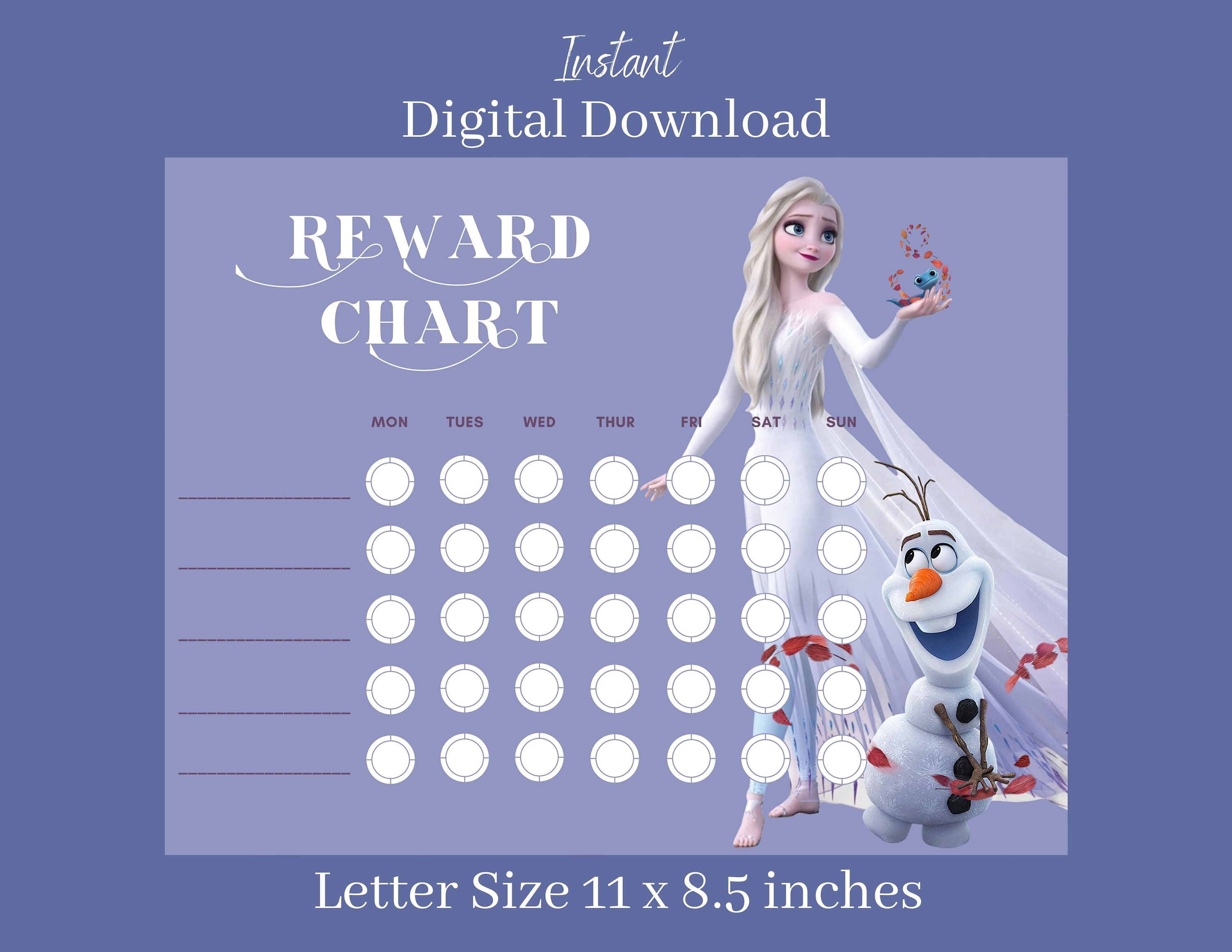 3 Frozen Charts | Frozen Reward Chart | Frozen Task Chart | Potty Chart ...