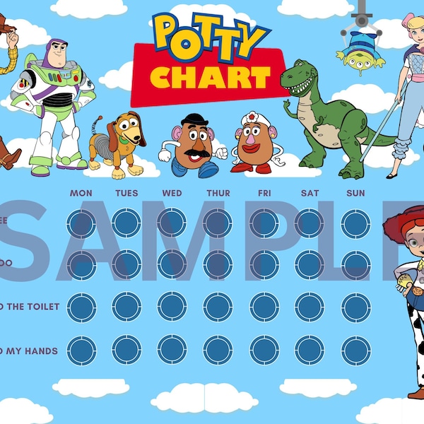 Potty Training Chart Buzz Lightyear - Etsy