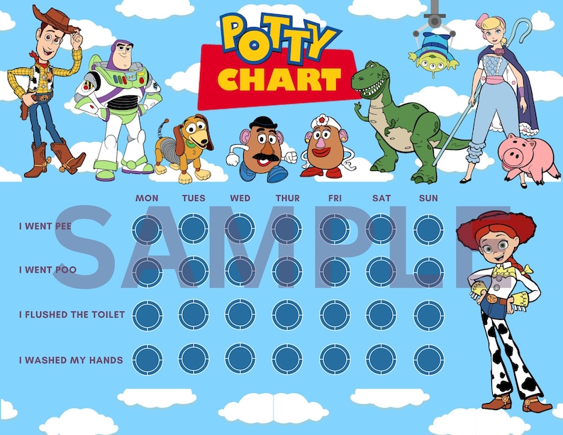 Toy Story Chart Toy Story Reward Chart Toddler Potty - Etsy Ireland