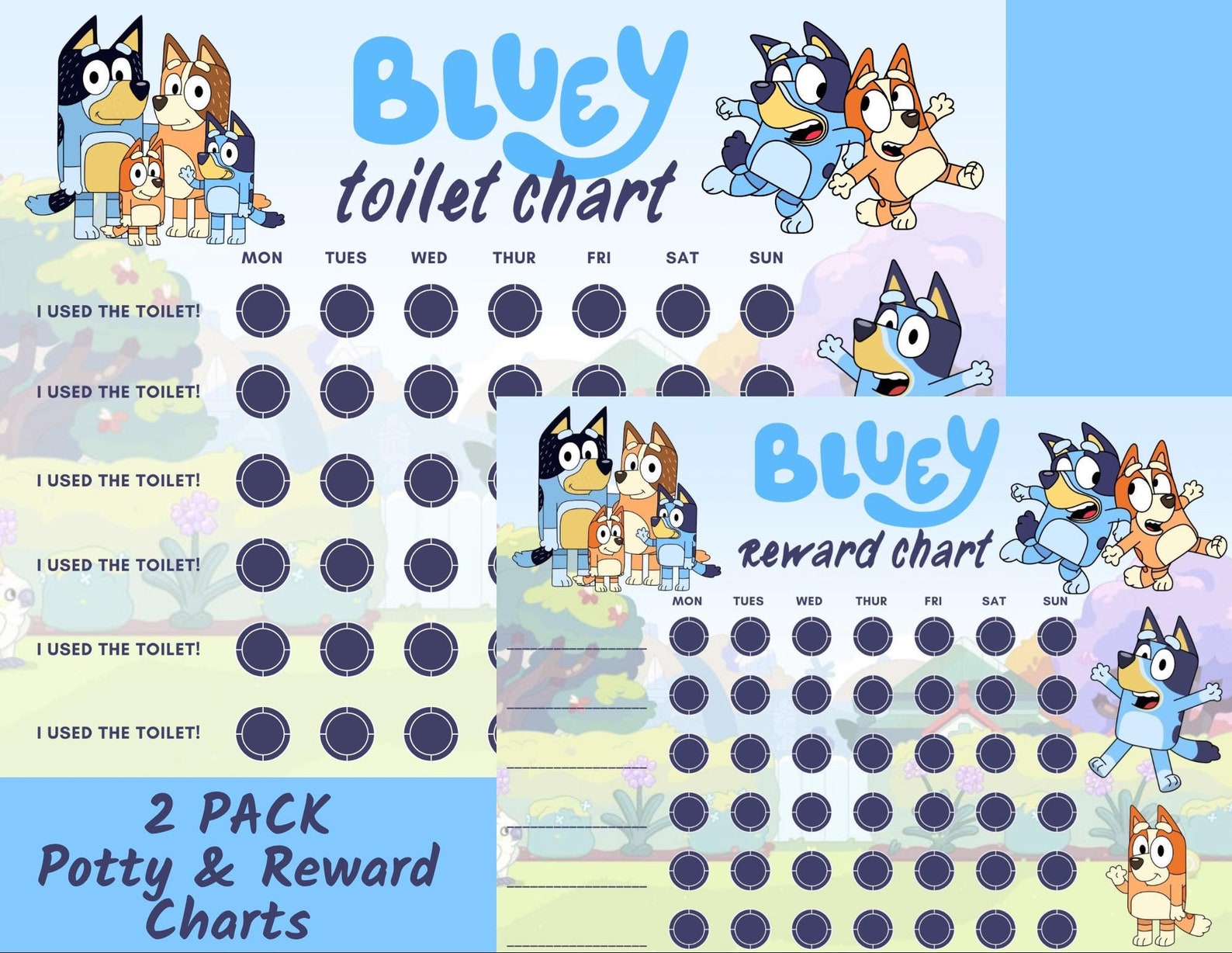 Bluey Toilet Training Chart | Bluey Reward Chart | Bluey Sticker Chart ...