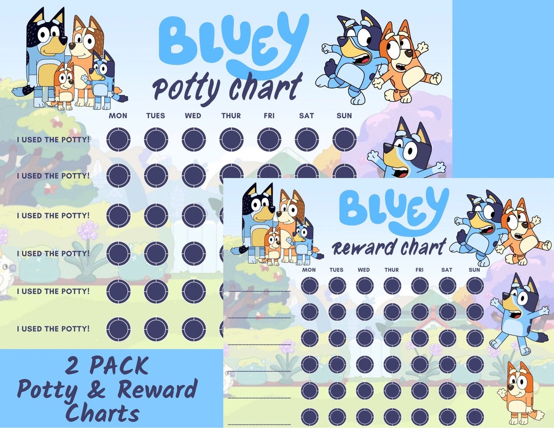 Bluey Potty Chart | Bluey Reward Chart | Toilet Training | Potty ...