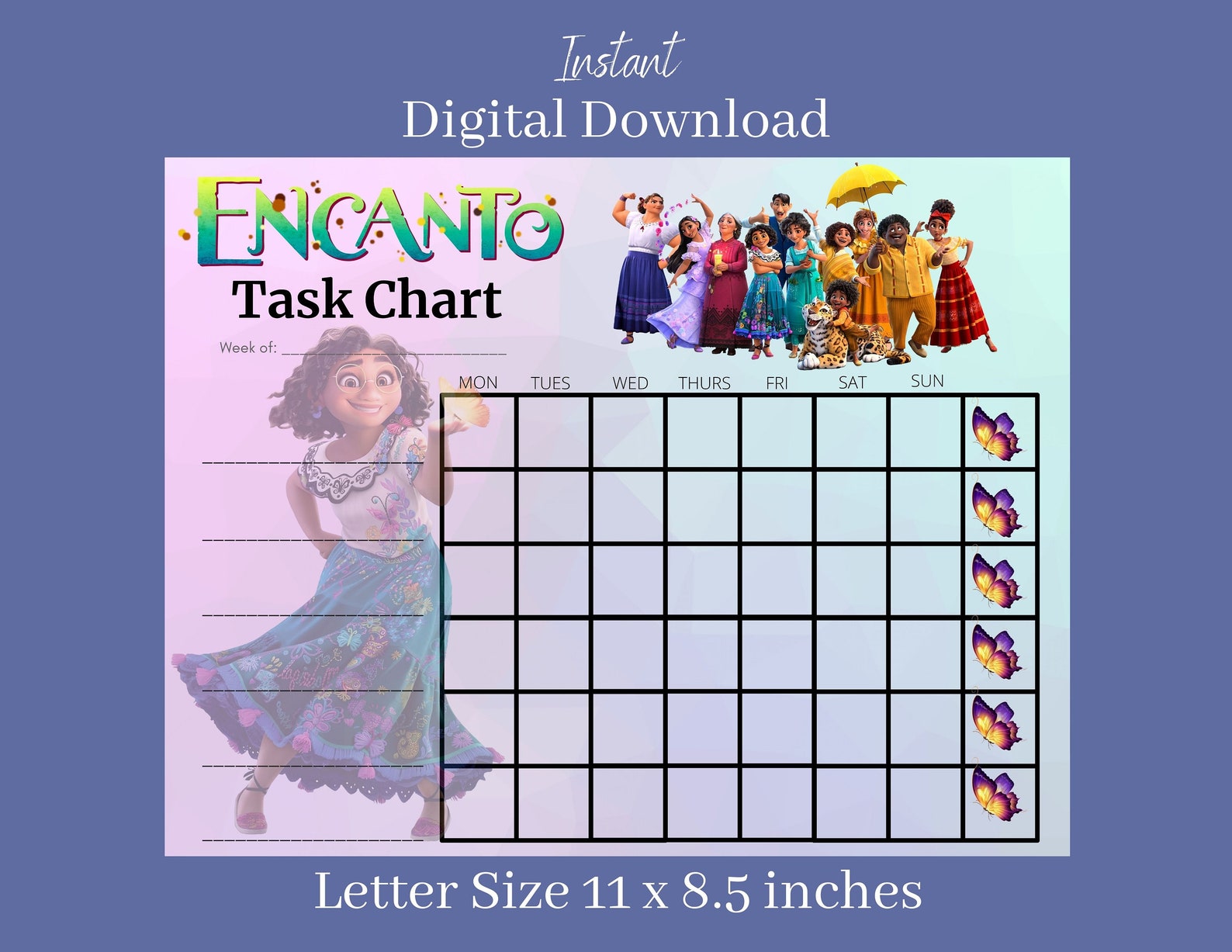 Encanto Reward Chart | Kids Responsibility Tracker (digital Download ...
