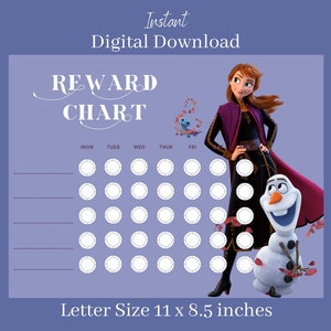 3 Frozen Charts | Frozen Reward Chart | Frozen Task Chart | Potty Chart ...