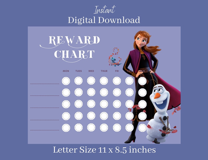 3 Frozen Charts | Frozen Reward Chart | Frozen Task Chart | Potty Chart ...
