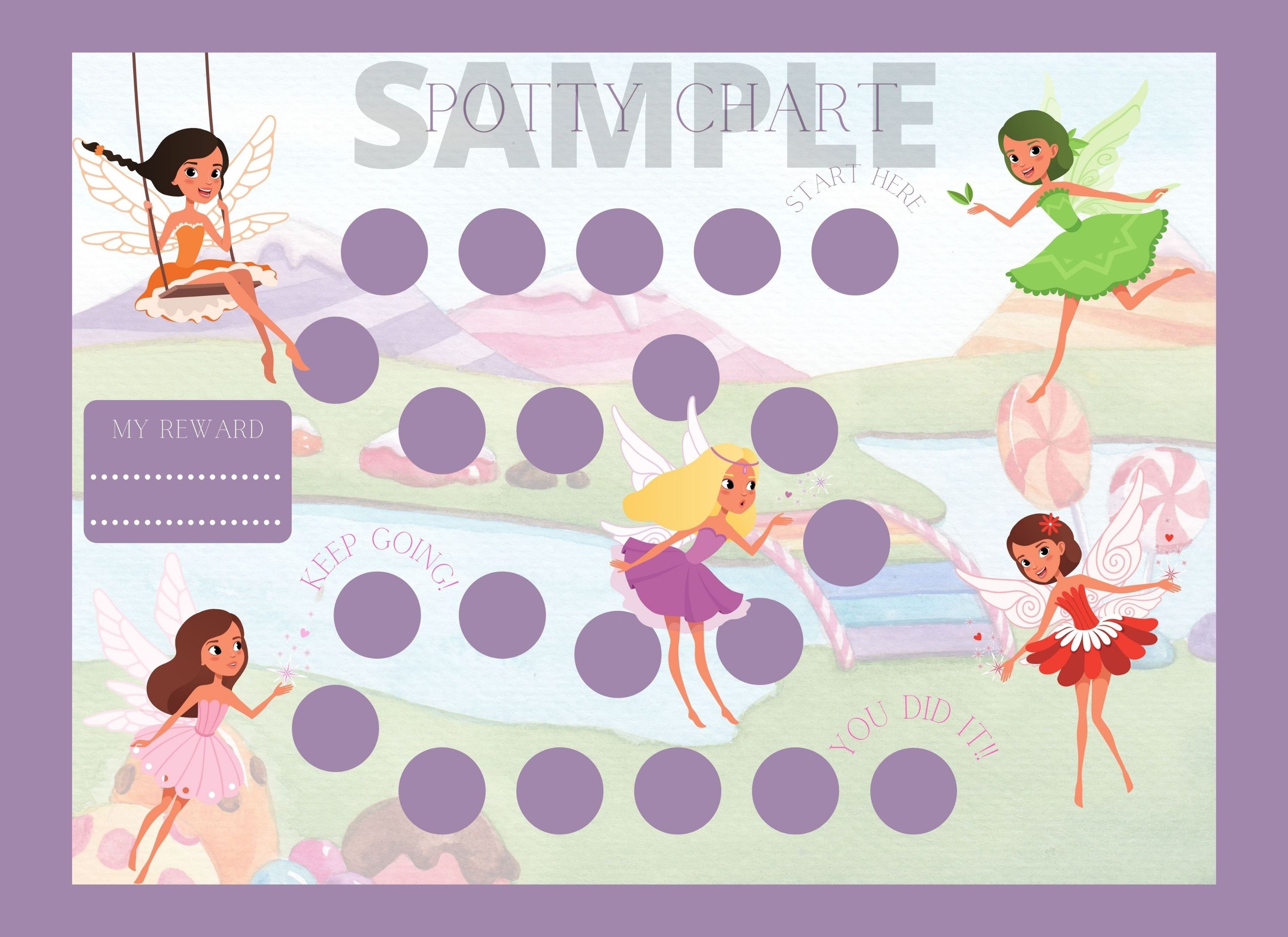 Potty Chart // Pixie Potty Training Chart // Fairy Toilet Training ...