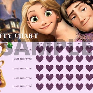 Rapunzel Chart | Rapunzel Reward Chart | Toddler Potty Training Chart ...