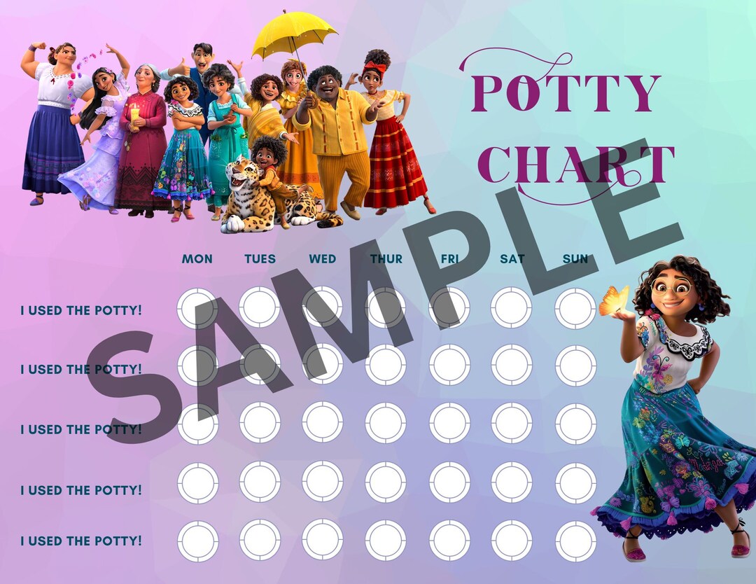 Encanto Potty Chart | Encanto Reward Sticker Chart | Toddler Chore ...
