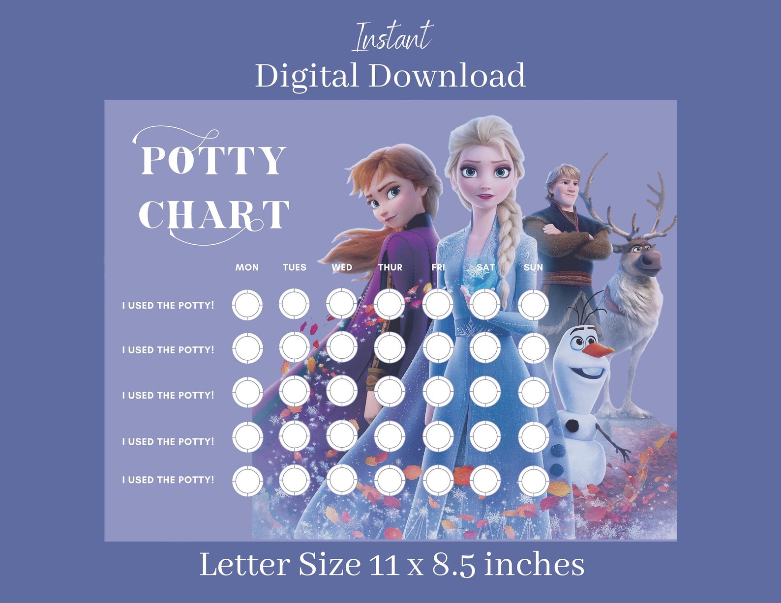 3 Frozen Charts | Frozen Reward Chart | Frozen Task Chart | Potty Chart | Elsa | Toilet Training ...