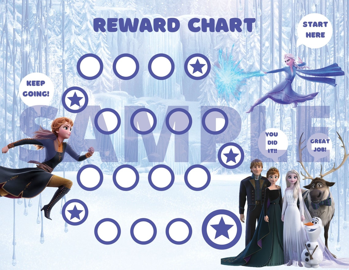 Frozen Potty Chart | Frozen Reward Chart | Toddler Learning Chart ...