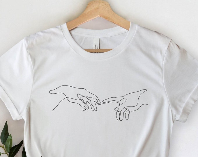 The Creation of Adam Shirt, Creation of Adam, Aesthetic Shirt ...