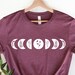 Moon Phases Shirt Floral Moon Shirt Moon Phases Tee Cute - Etsy