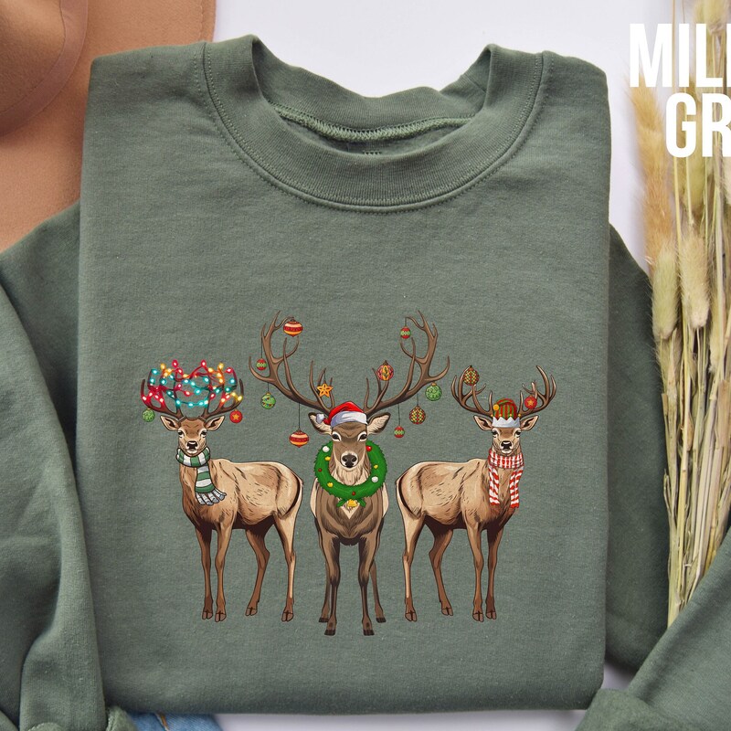Reindeer Sweater - Etsy