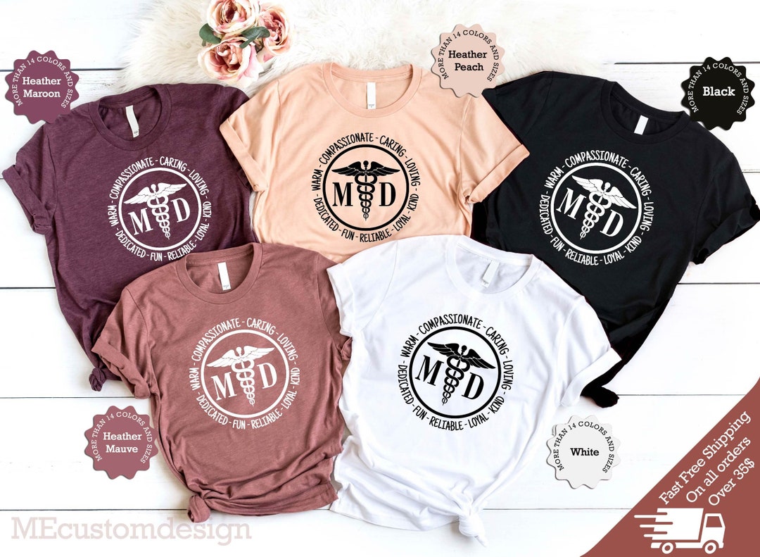 Medical Symbol T-shirt, Doctor MD Gift, Healthcare Worker Tee, Medical ...