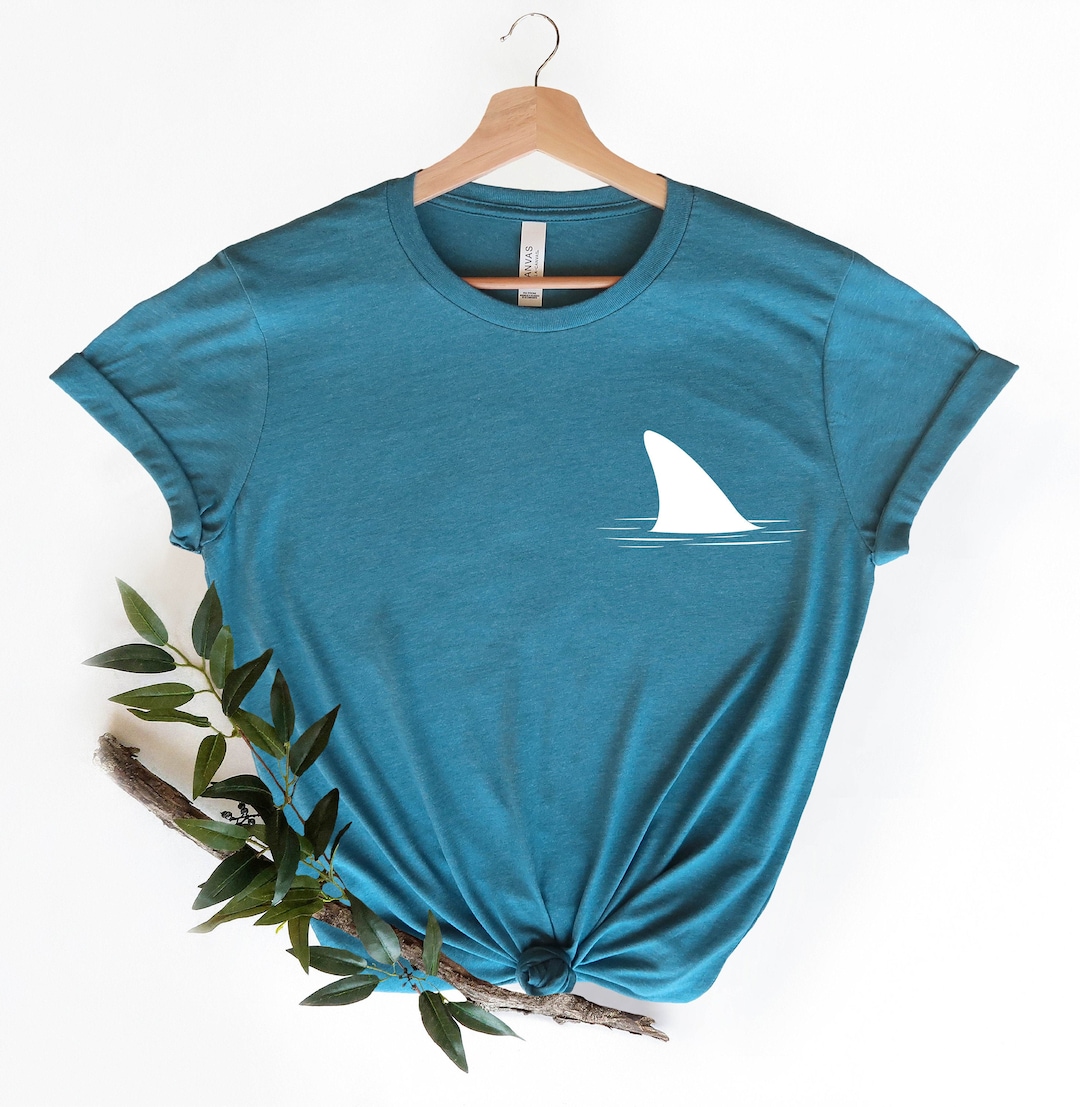 Shark Fin Pocket T-shirt: Funny Surfer Gift - Etsy