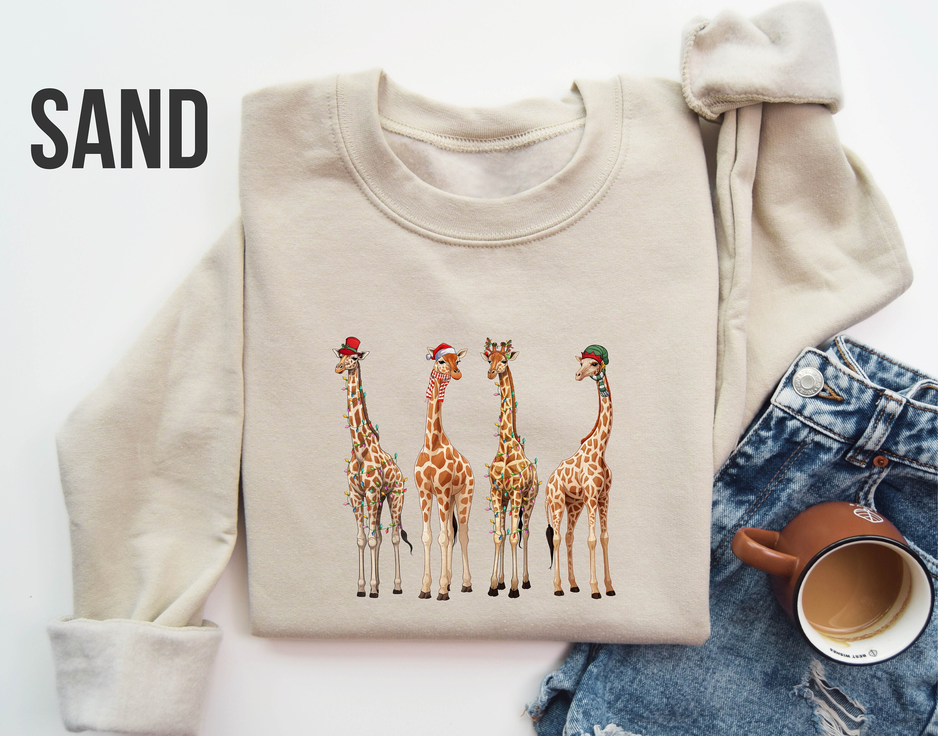 Giraffes Christmas Sweatshirt, Funny Holiday Sweater, Giraffe Lover ...
