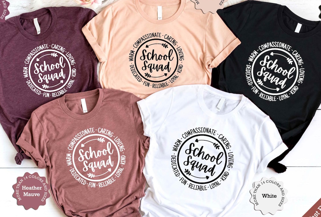 School Squad Shirt, School Team T-shirts, Teacher Shirt, Back to School ...