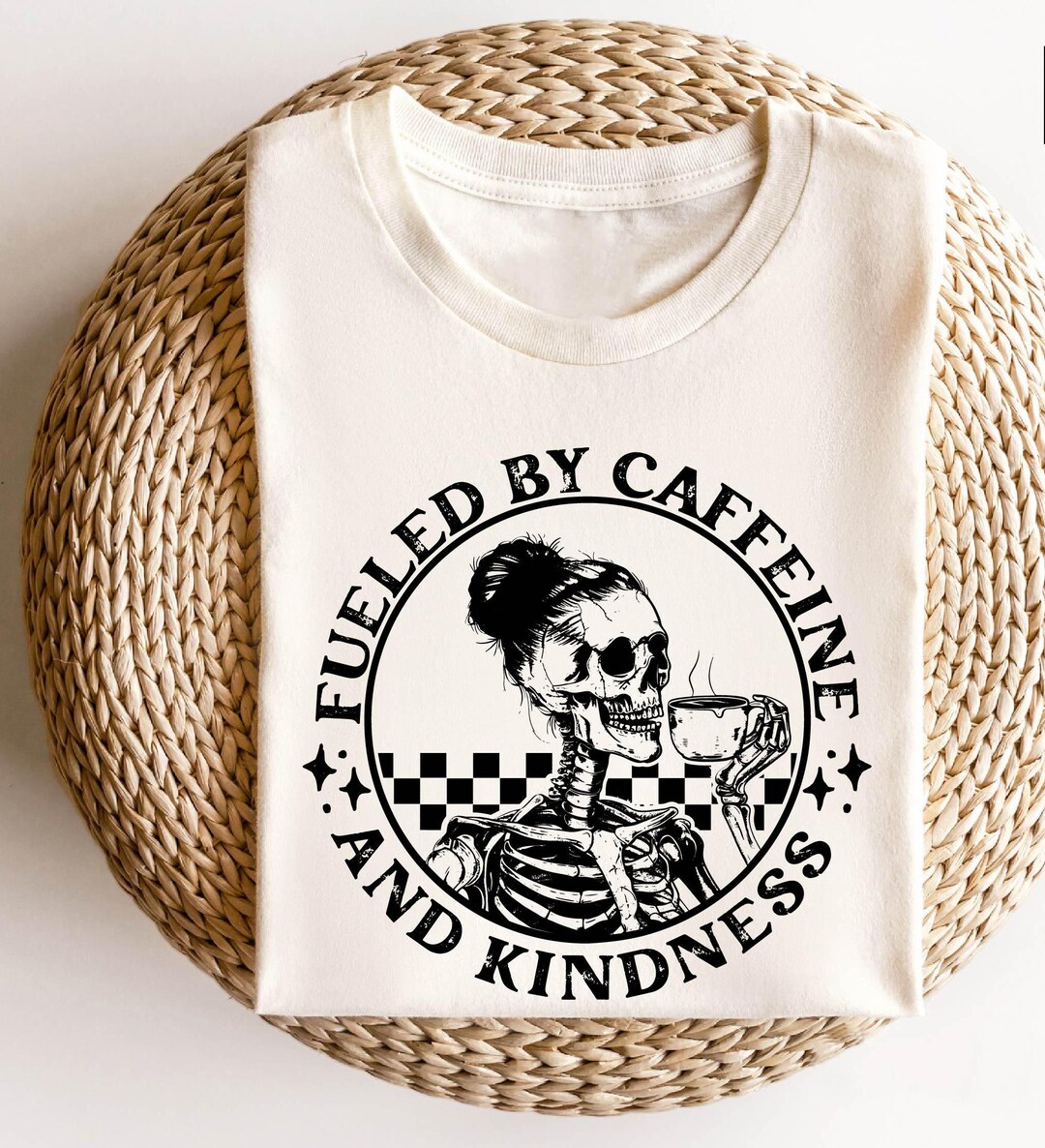 Fueled by Caffeine and Kindness Shirt, Funny Mom Life Shirt, Gift for ...
